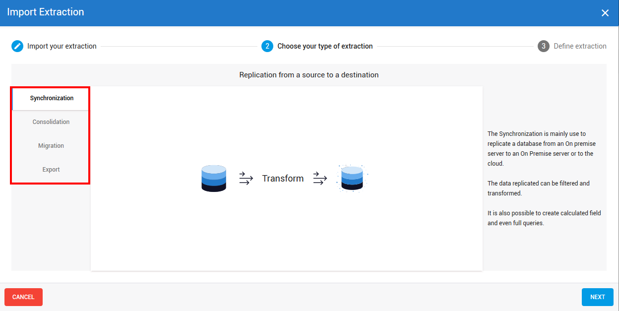 Importing the Extractions
